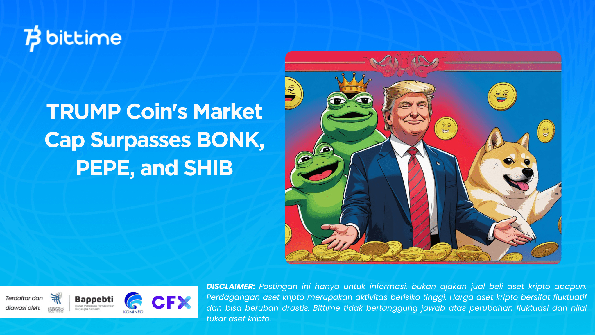 TRUMP Coin's Market Cap Surpasses BONK, PEPE, and SHIB