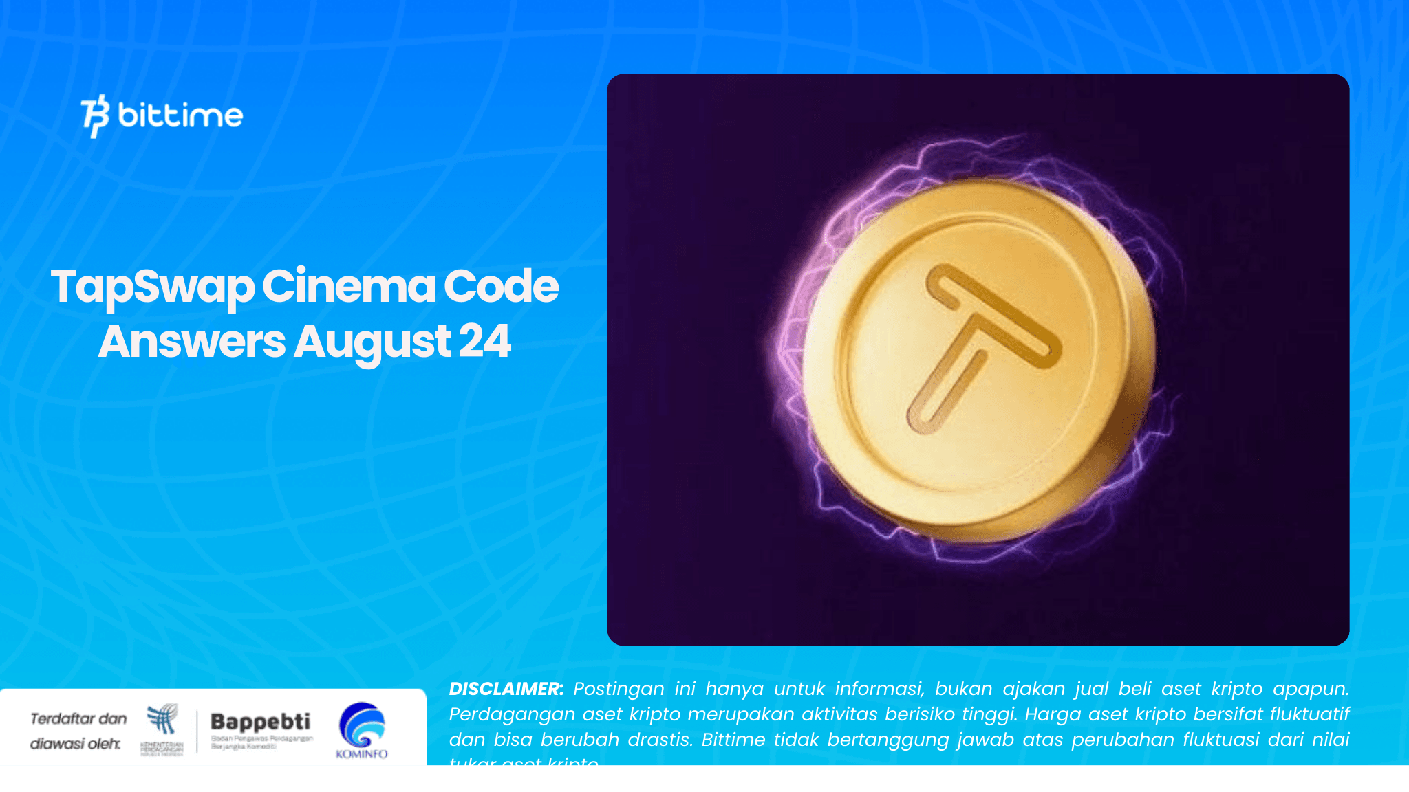 TapSwap Cinema Code Answers August 24