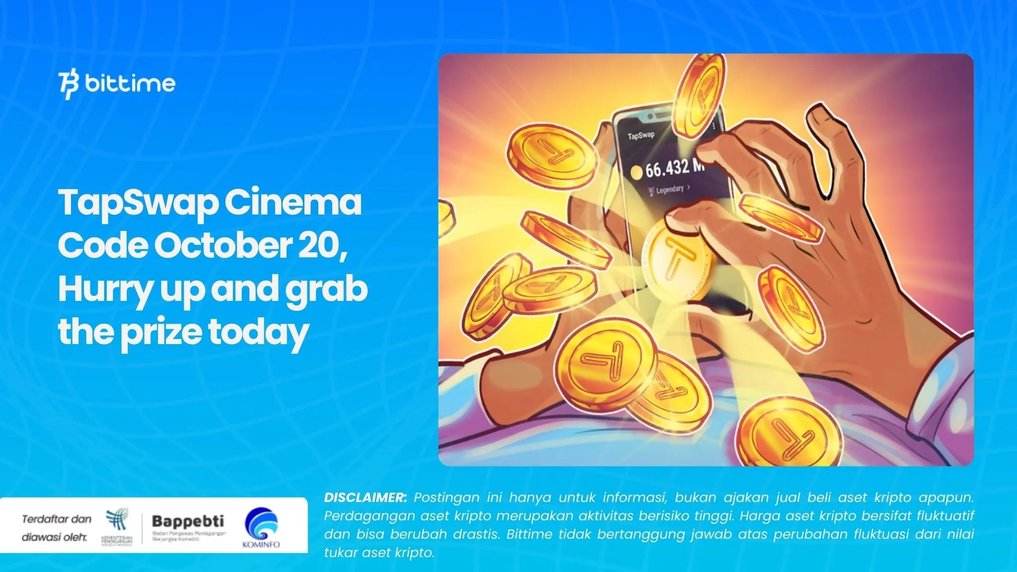 TapSwap Cinema Code October 20, Hurry up and grab the prize today