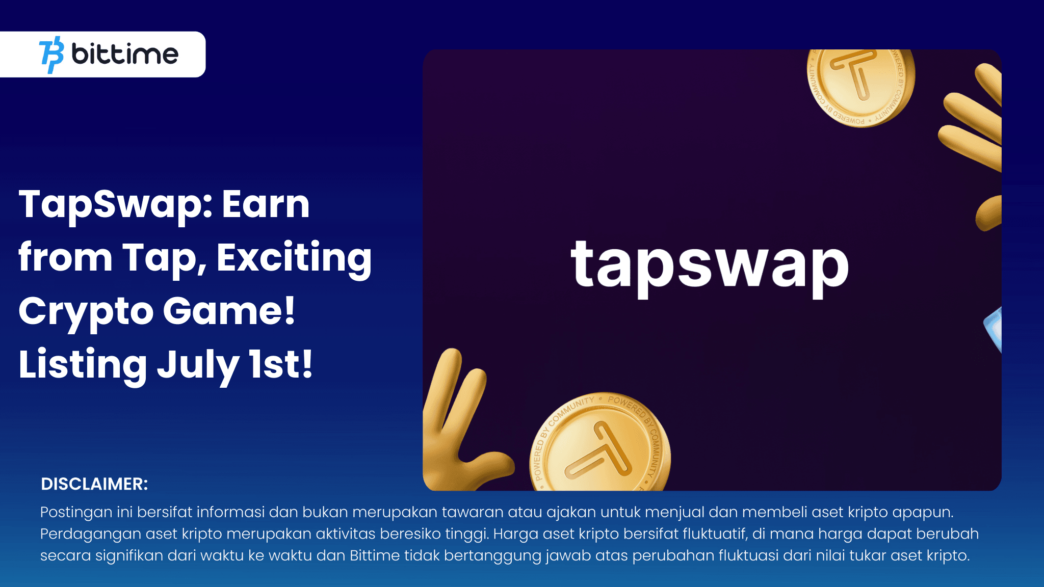 TapSwap: Earn from Tap, Exciting Crypto Game! Listing July 1st!