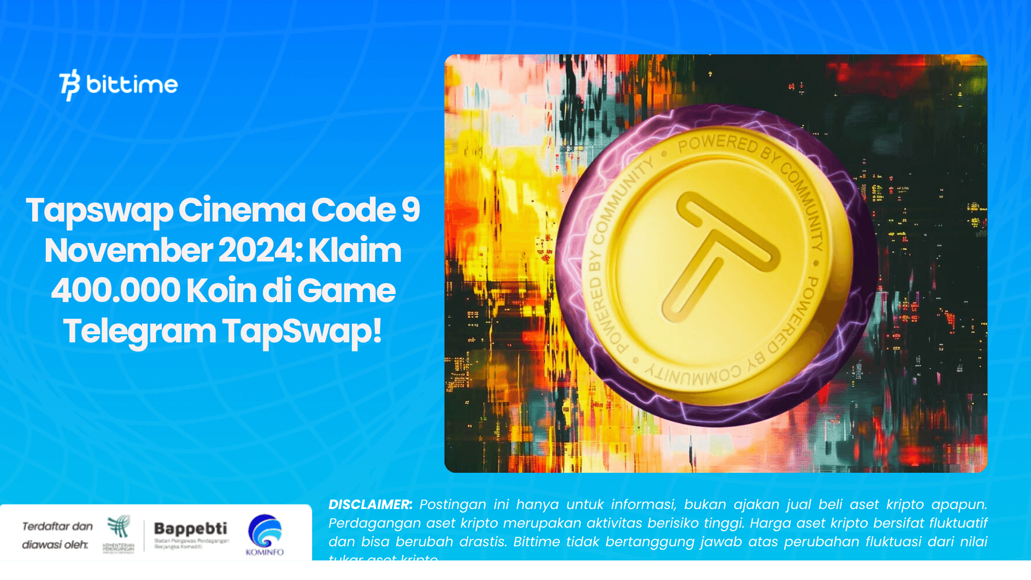 Tapswap Cinema Code 9 November 2024: Klaim 400.000 Koin di Game ...