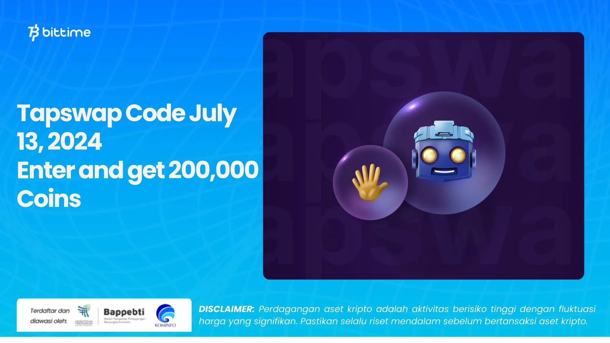 Tapswap Code July 13, 2024, Enter and get 200,000 Coins