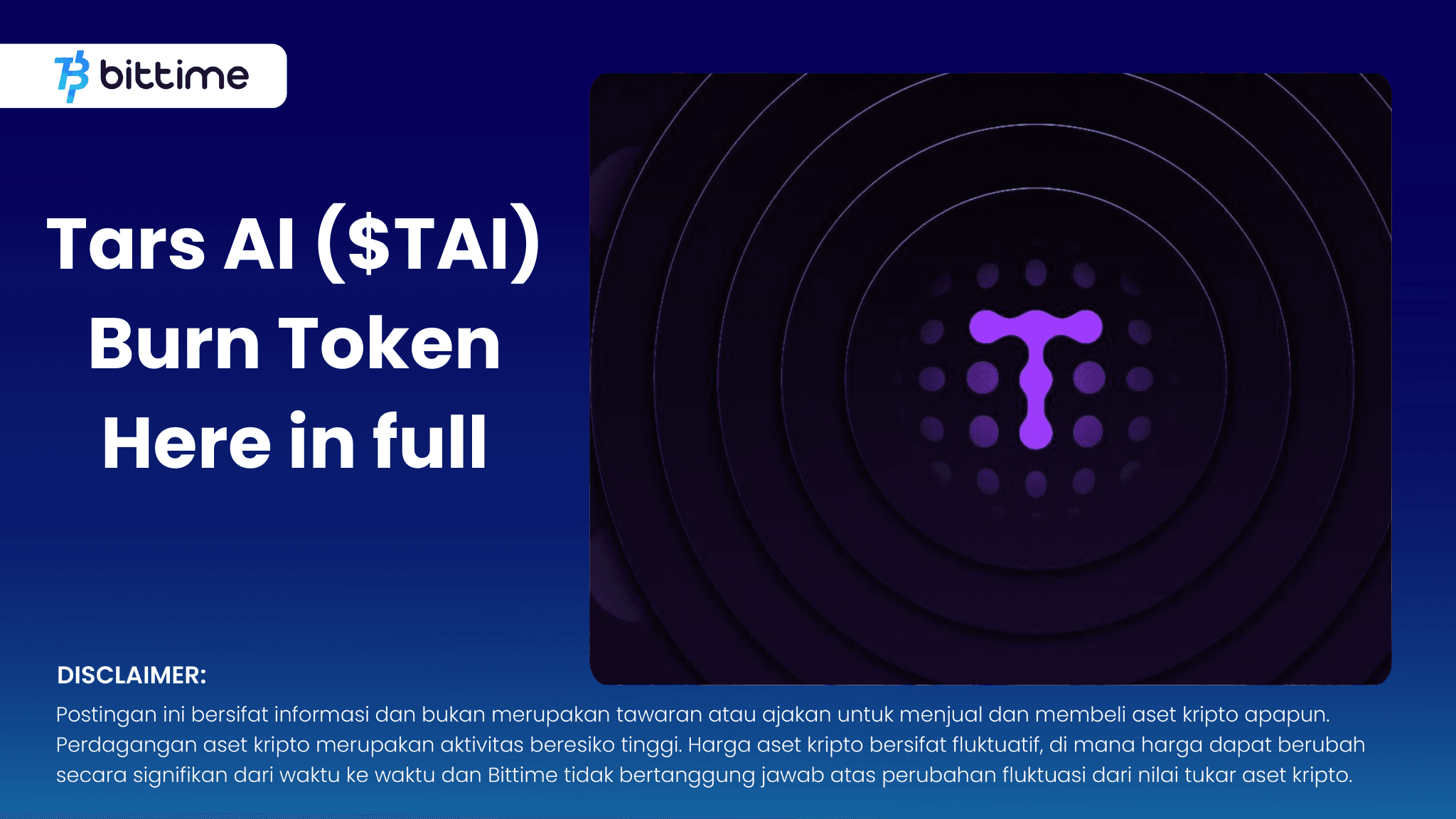 Tars AI ($TAI) Burn Token Here in full