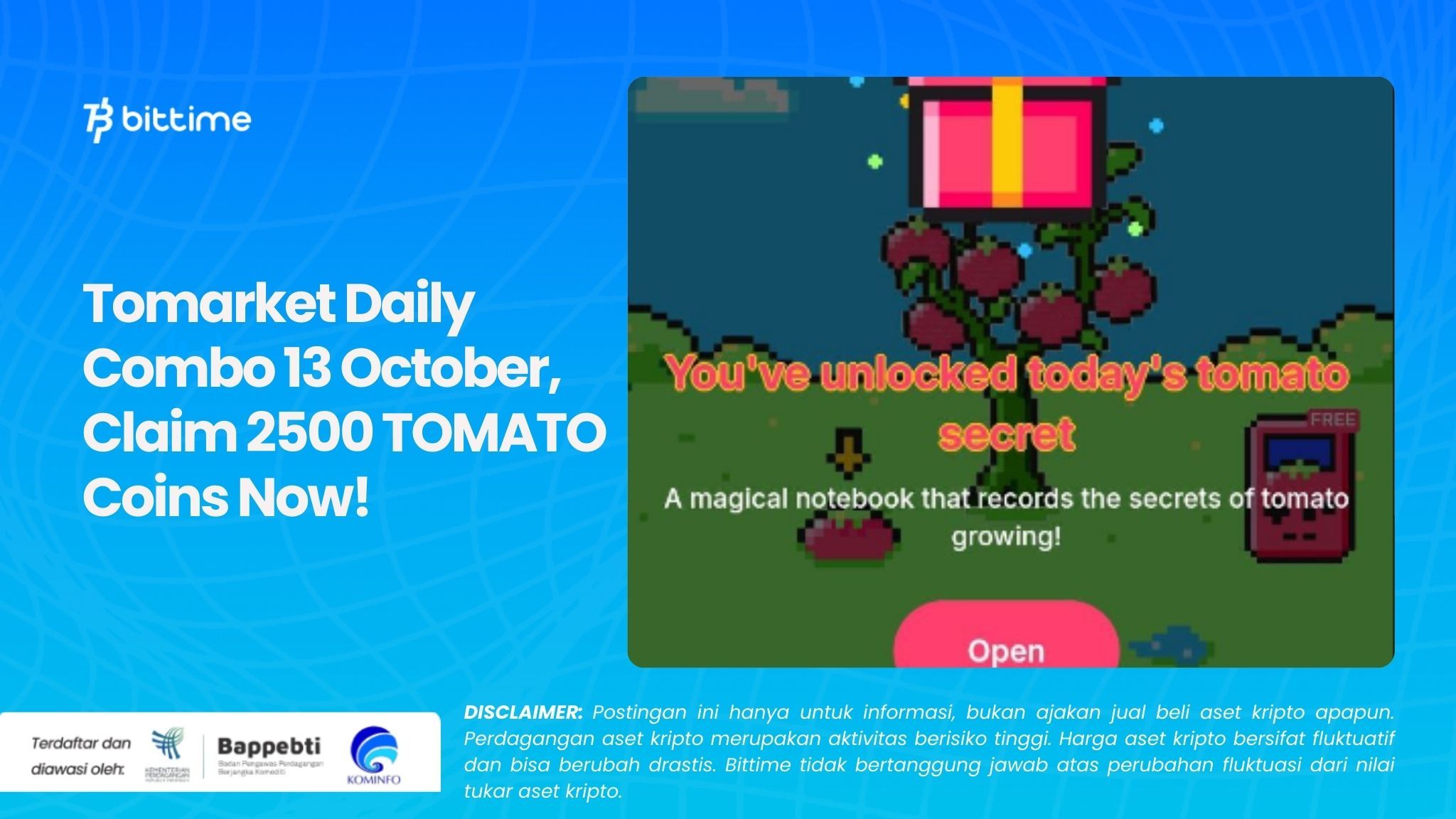 Tomarket Daily Combo 13 October, Claim 2500 TOMATO Coins Now!