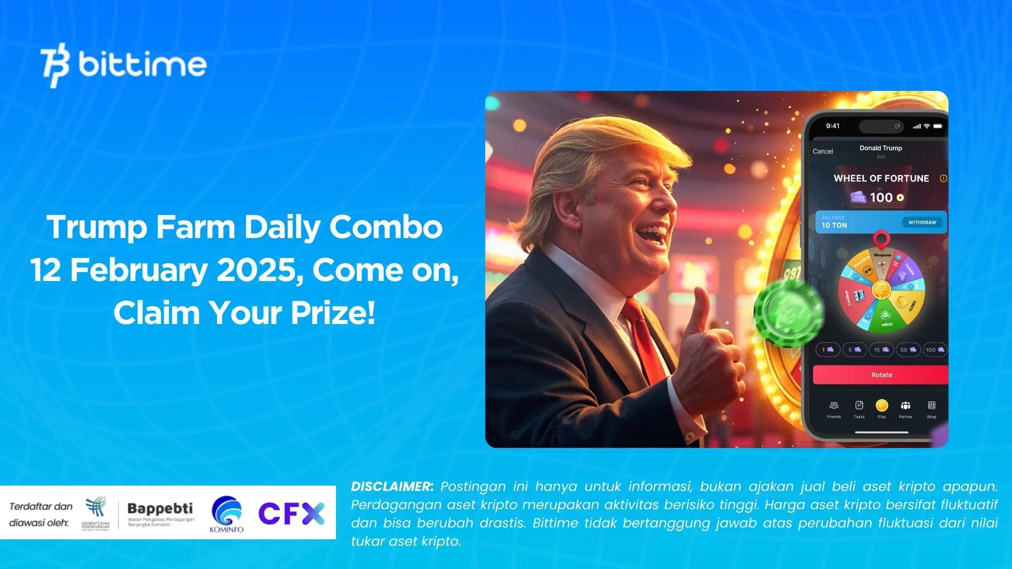Trump Farm Daily Combo 12 February 2025, Come on, Claim Your Prize!