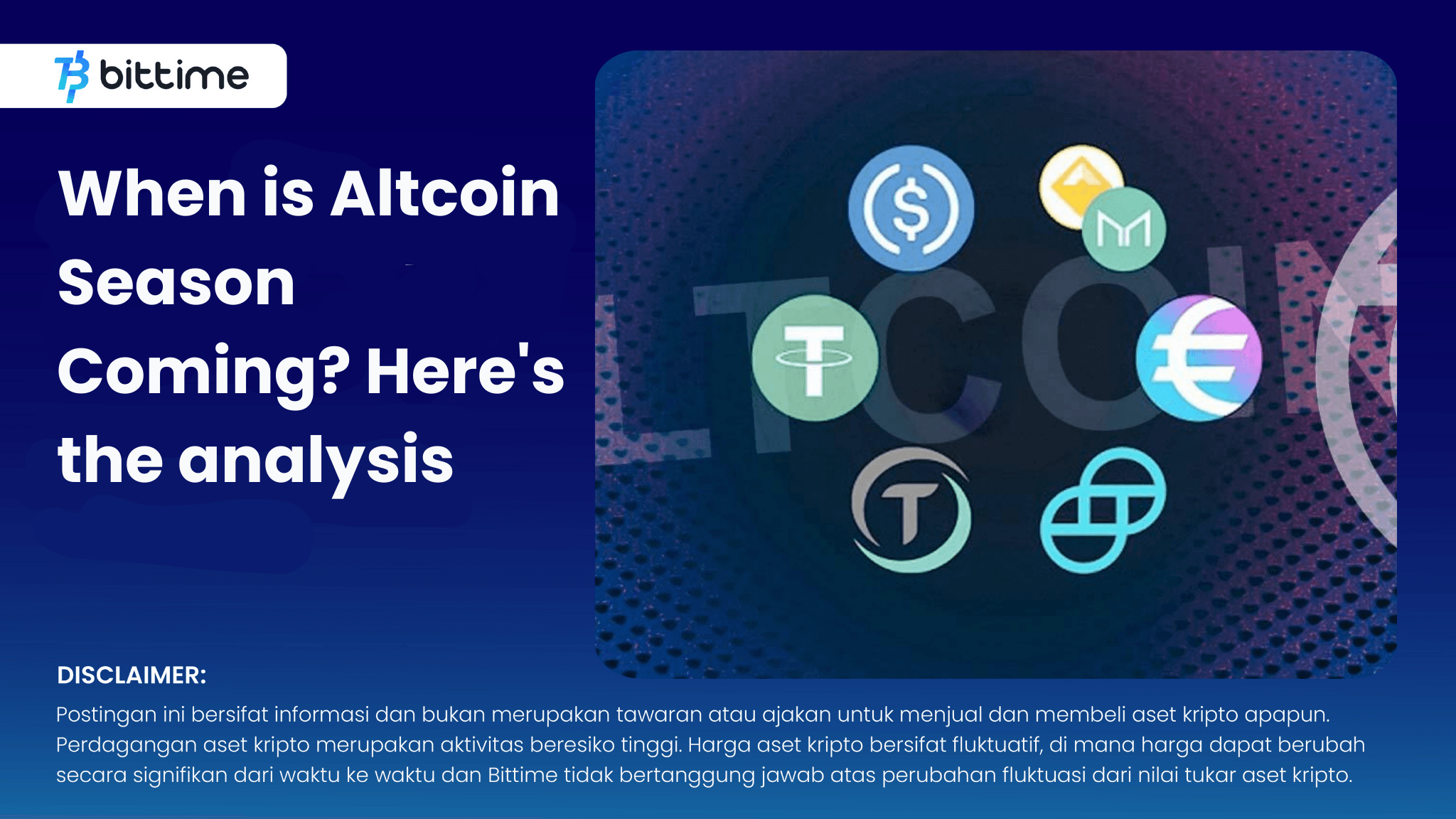 When is Altcoin Season Coming? Here's the analysis