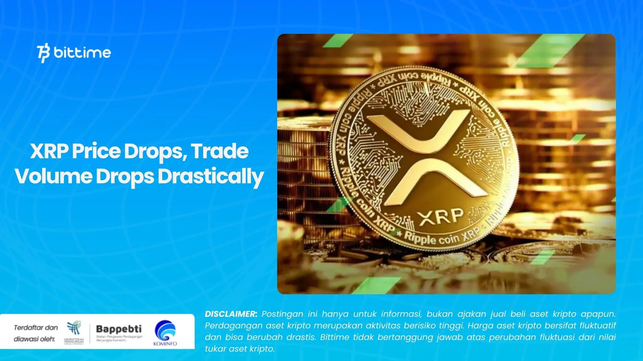 XRP Price Drops, Trade Volume Drops Drastically