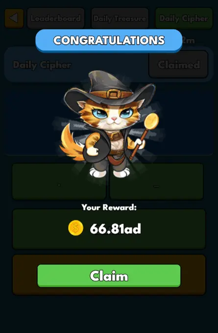 Get a Bonus with Cipher Cat Gold Miner BTC Code Today!