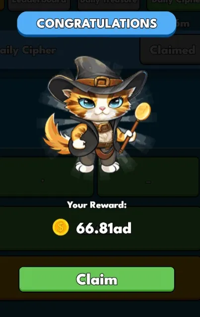 Cat Gold Miner Daily Cipher September 24: Today's Cipher Code